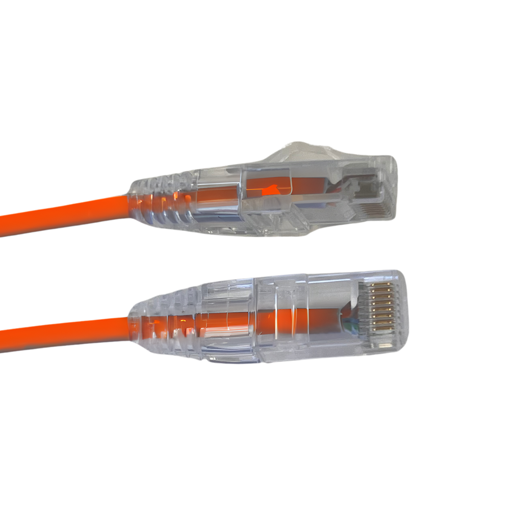 200MM Cat6A Thin S/FTP Patch Lead 28AWG | Orange | Skinny | Cat6A |1PD ...